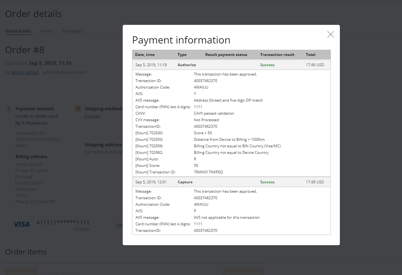 X-Payments Cloud connector